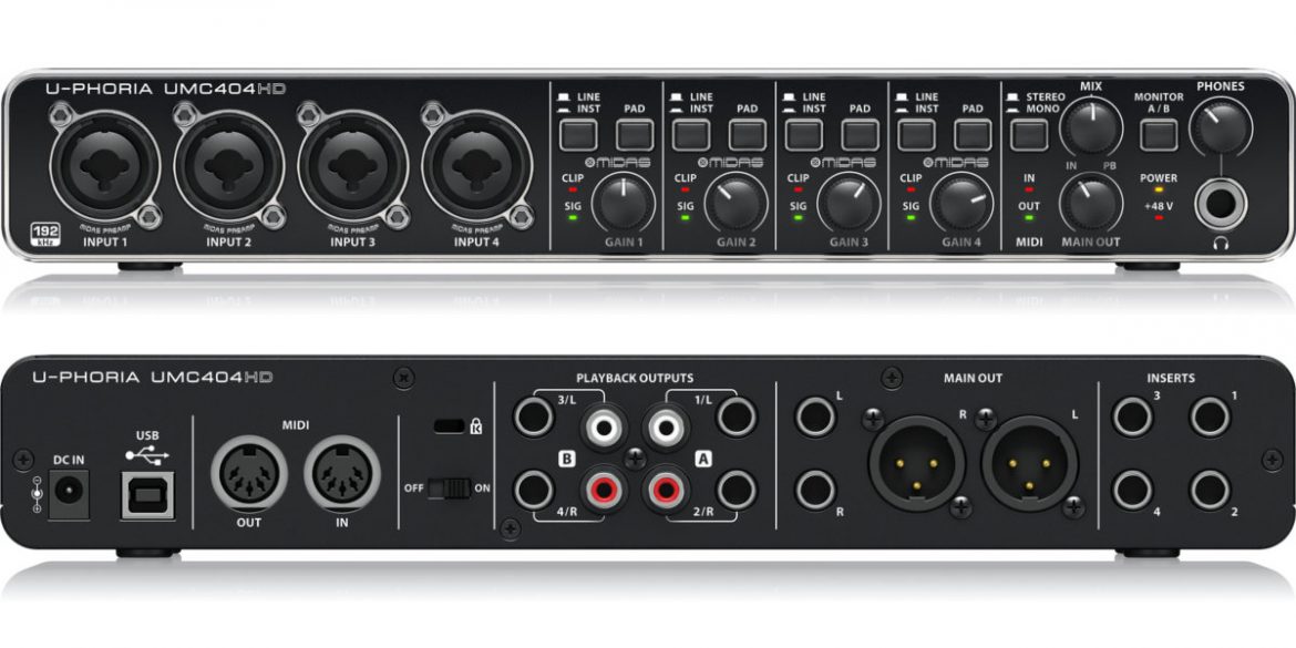 Behringer U-Phoria UMC404HD - Interfaz de Audio 4x4