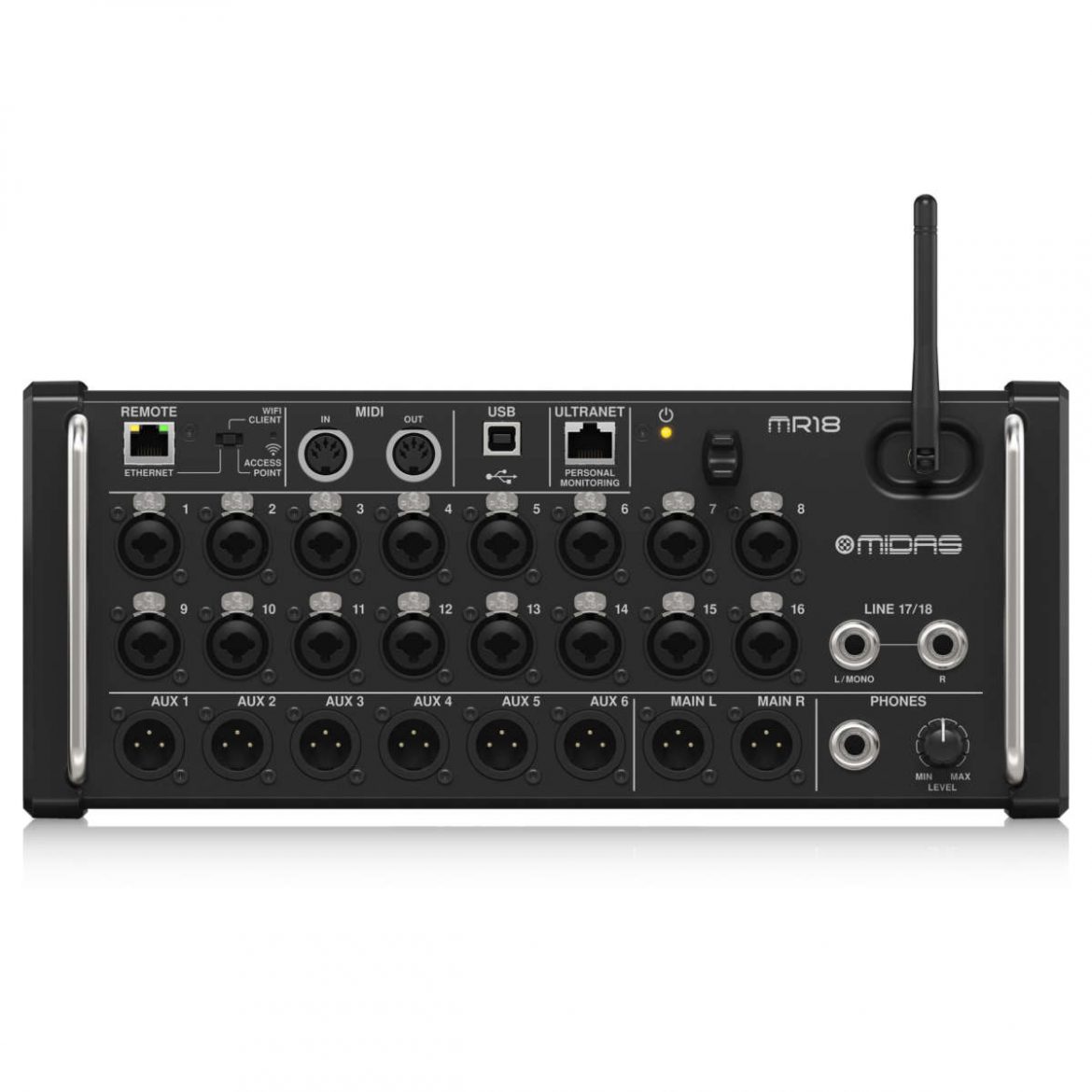 Midas MR18 - Mixer Digital de Rack de 18 Canales