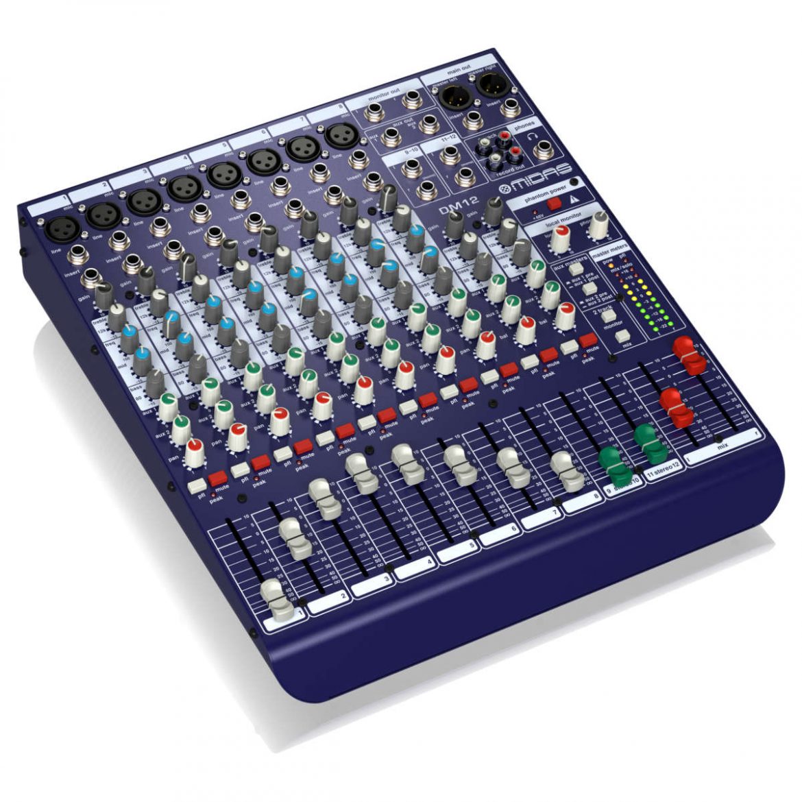Midas DM12 - Consola Análoga de Mezcla de 12 Canales