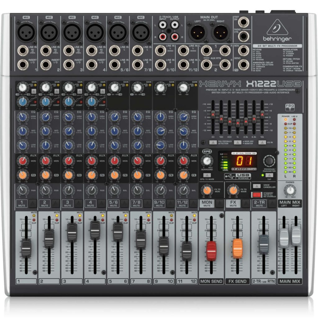 Behringer Xenyx X1222USB - Mixer Analógo con Interfaz USB, FX y EQ