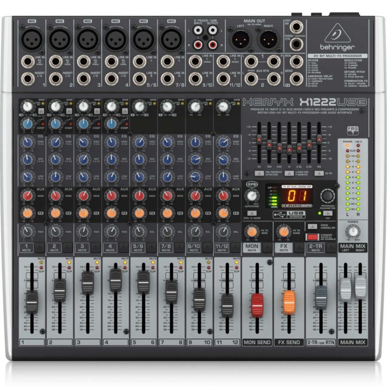 Behringer Xenyx X1222USB - Mixer Analógo con Interfaz USB, FX y EQ
