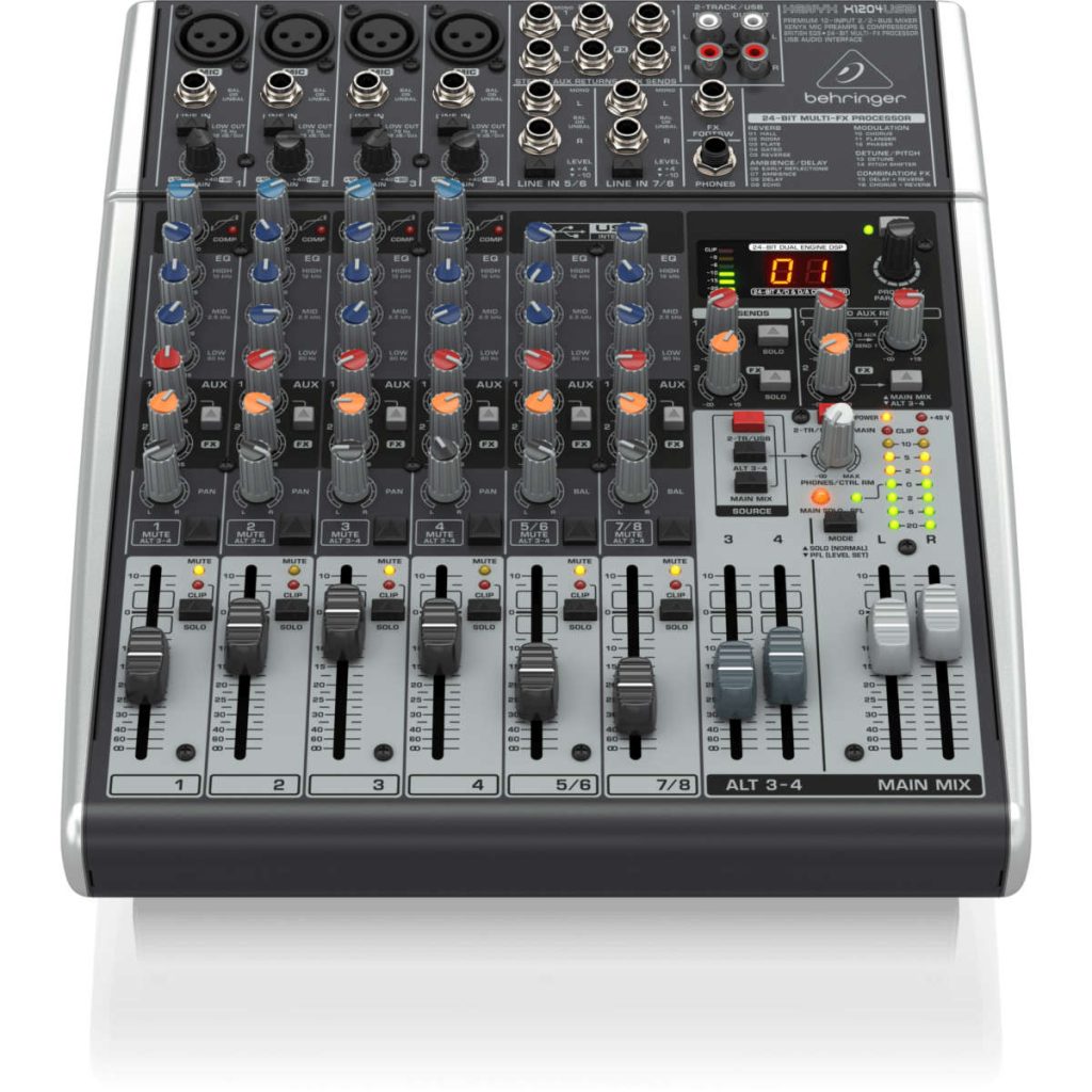 Behringer Xenyx X1204USB - Mixer de 12 Entradas con Interfaz 2x2 y FX